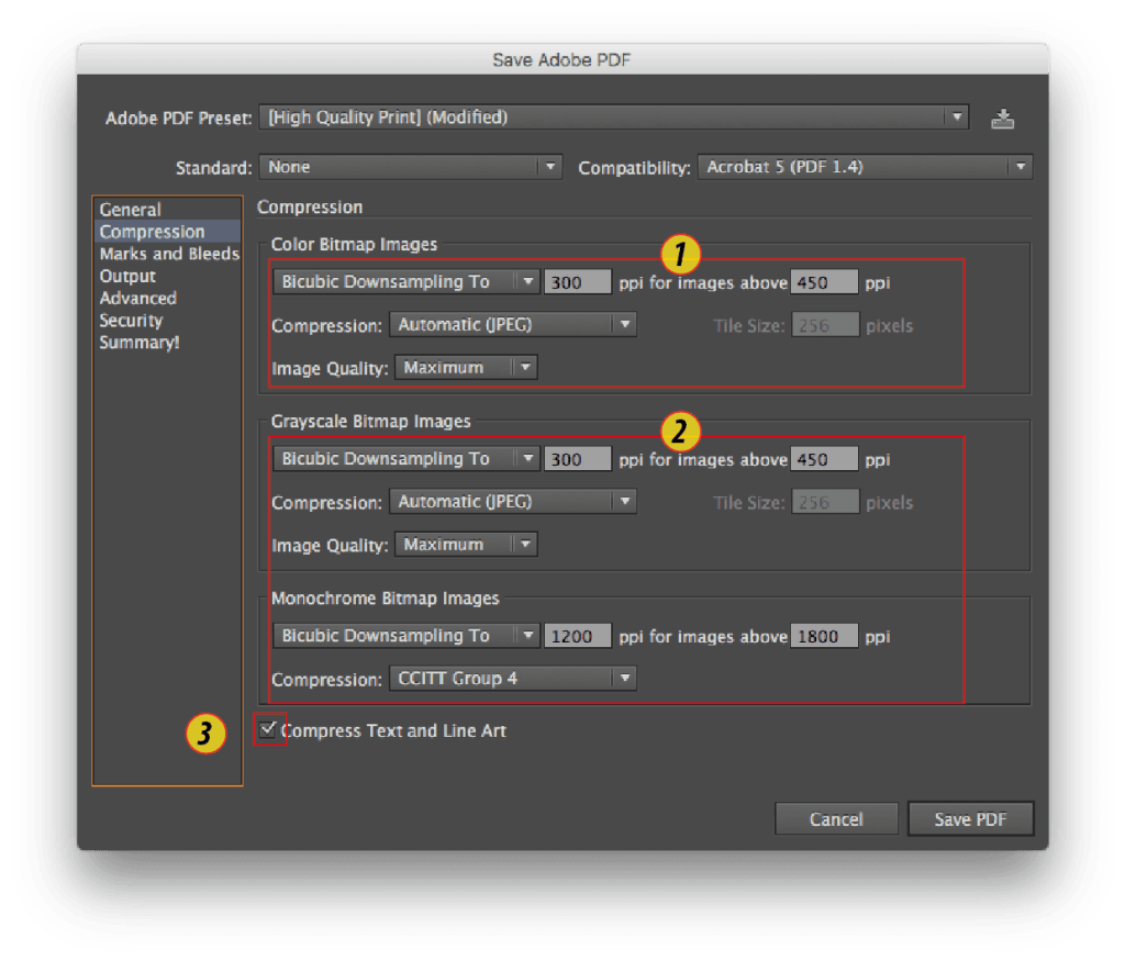 Setting PDF preset - Expressprint.com.my